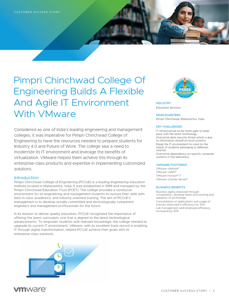 Vmware Pimpri Chinchwad College of Engineering Success Story | PDF | Virtualization | V Mware
