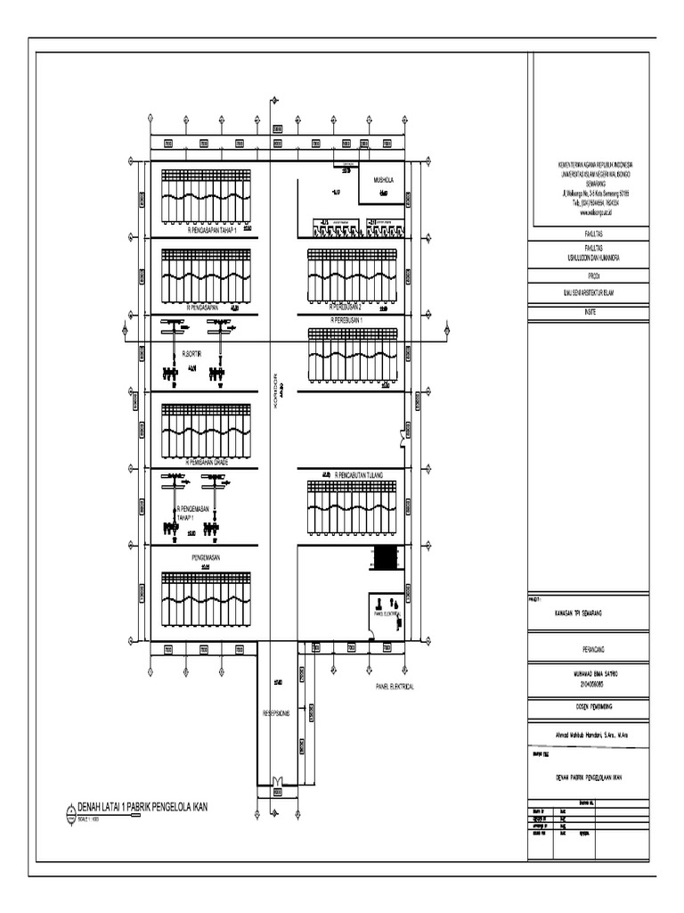 Denah Pabrik Pengelola Ikan L1 | PDF