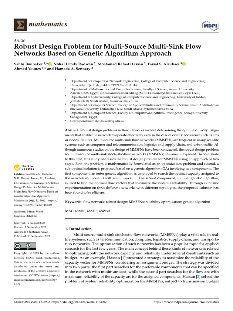 Robust - Design - Mathematics 11 03902 v2 | PDF | Reliability Engineering | Mathematical ...