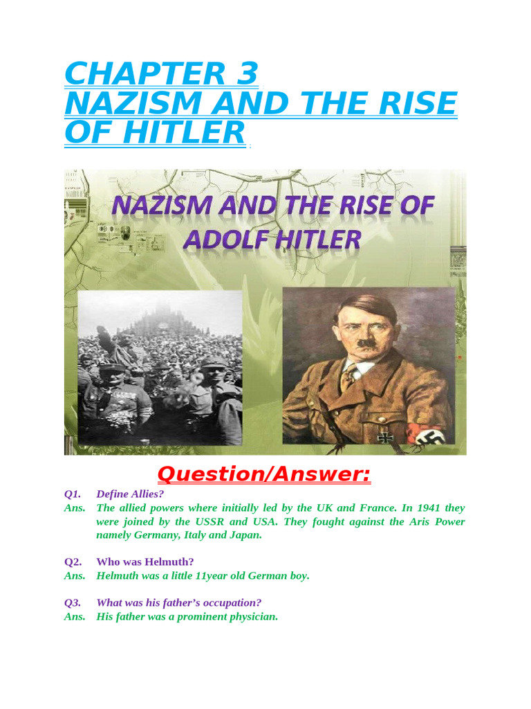 Nazism U1,2 | PDF | Nazi Germany | Adolf Hitler