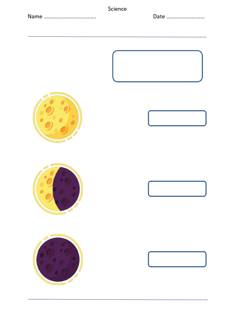Unit 8 L 2 and 3 Worksheets 2 | PDF | Moon | Shadow