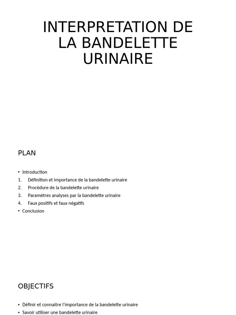 Interprétation de la bandelette urinaire | PDF | Urine | Médecine clinique