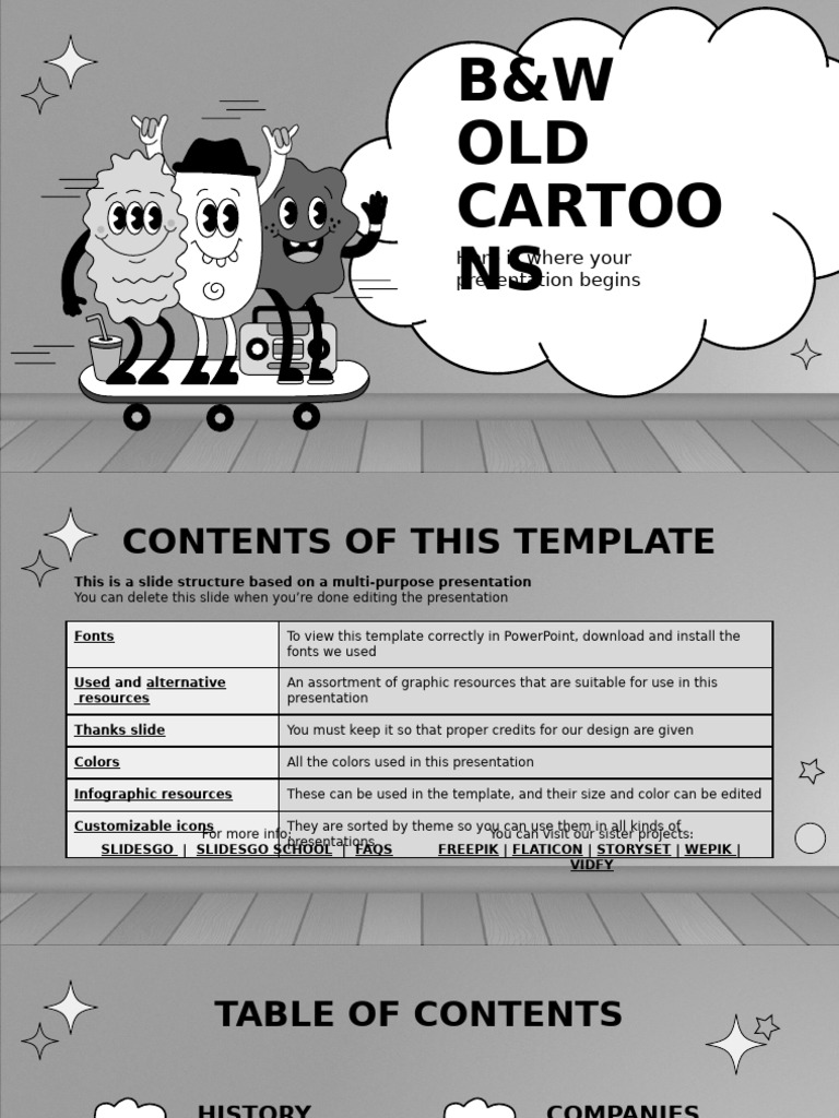 B&W Old Cartoons XL by Slidesgo | PDF | Planets | Planets In Astrology