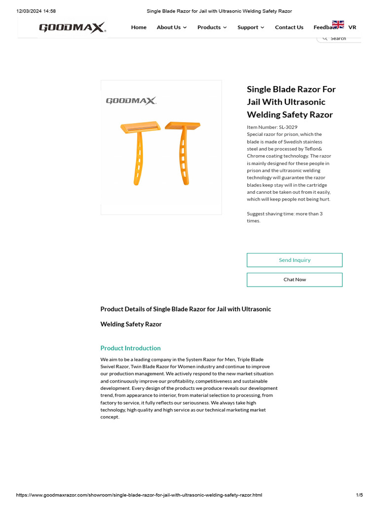 Single Blade Razor For Jail With Ultrasonic Welding Safety Razor | PDF ...