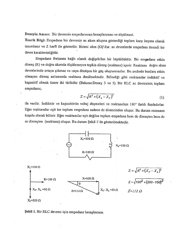 Deney 6 Empedans | PDF