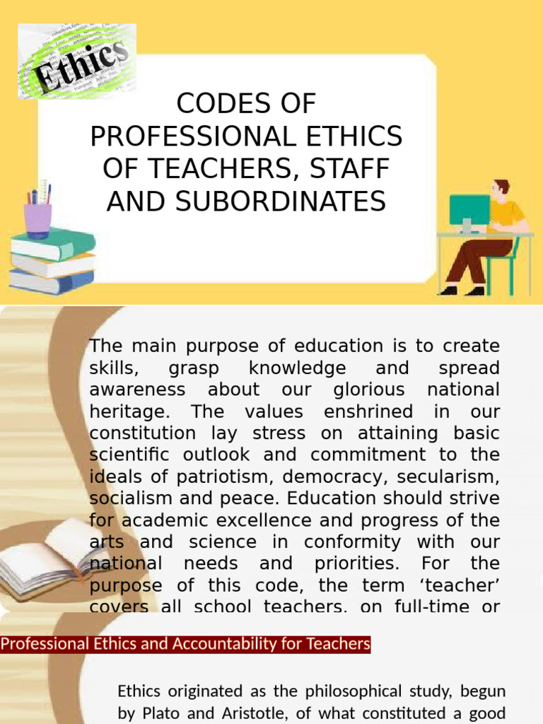 Ist Code of Professional ETHICS | PDF | Teachers | Integrity