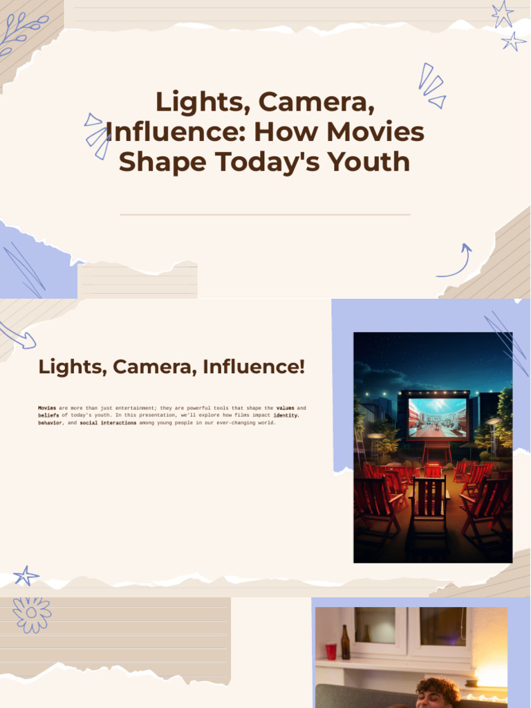 Slidesgo Lights Camera Influence How Movies Shape Todays Youth ...