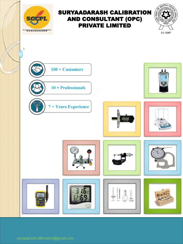 SCCPL Laboratory Profiles | PDF | Calibration | Pressure Measurement