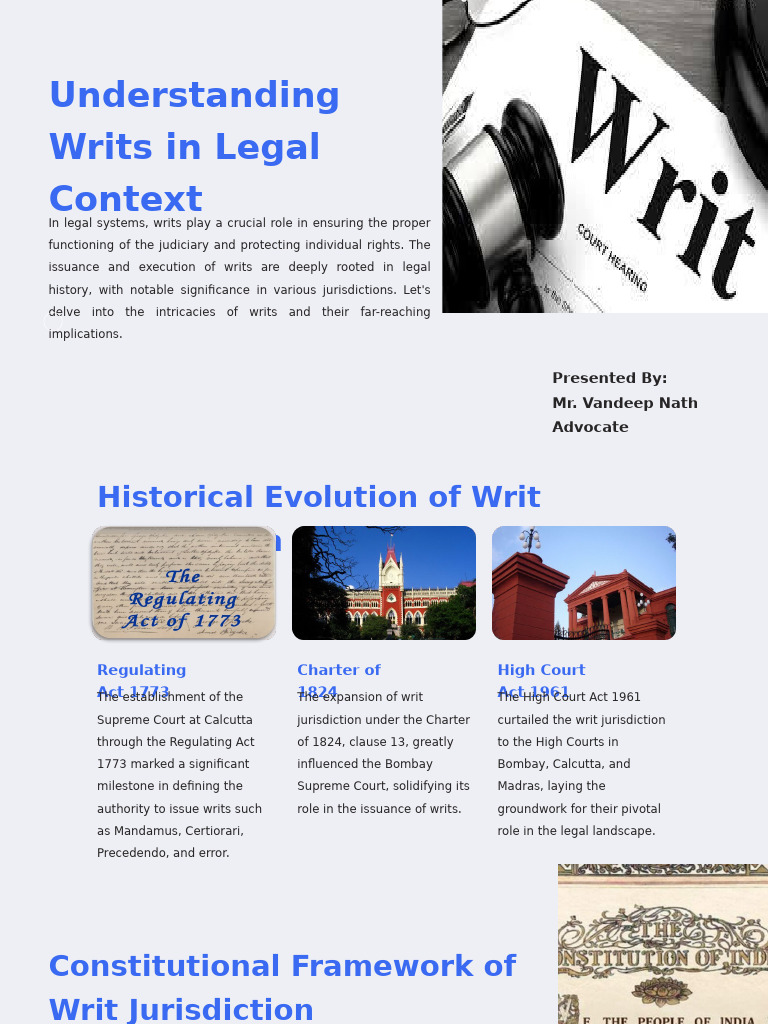 Understanding Writs in Legal Context | PDF | Writ | Certiorari