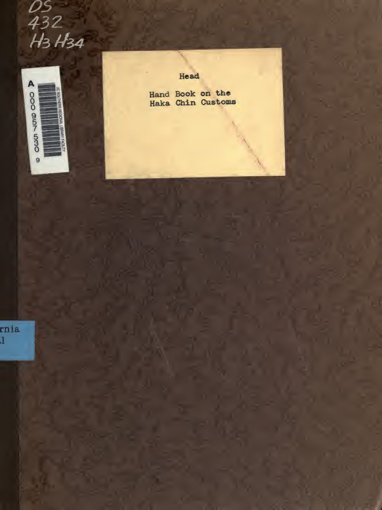 Hand Book On The Haka Chin Customs (IA Handbookonhakach00headiala ...