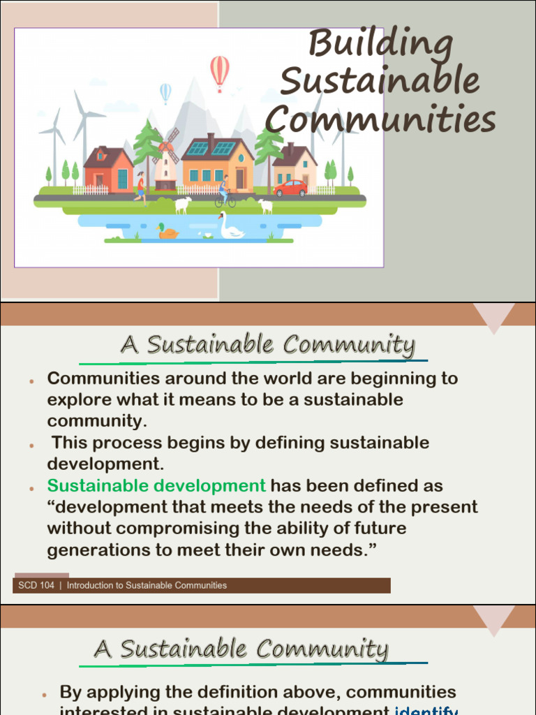 Sustainable Community Development Guide | PDF | Sustainability | Resource