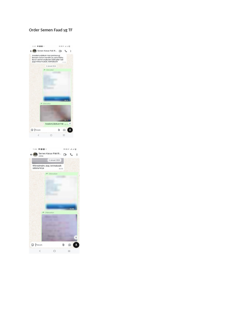 Order Semen Faad Yg TF | PDF