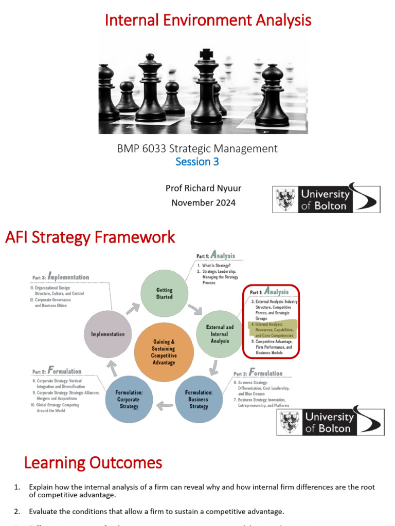 Analysis of the Internal Environment 3 | PDF | Competitive Advantage ...