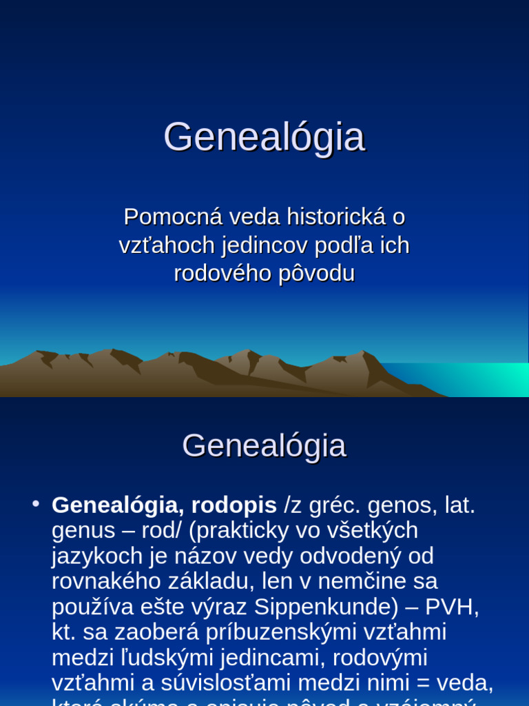 Genealógia 1 | PDF
