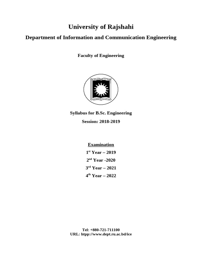 BSc-Eng-Syllabus-2018-2019Final | PDF | Logic Gate | Amplifier