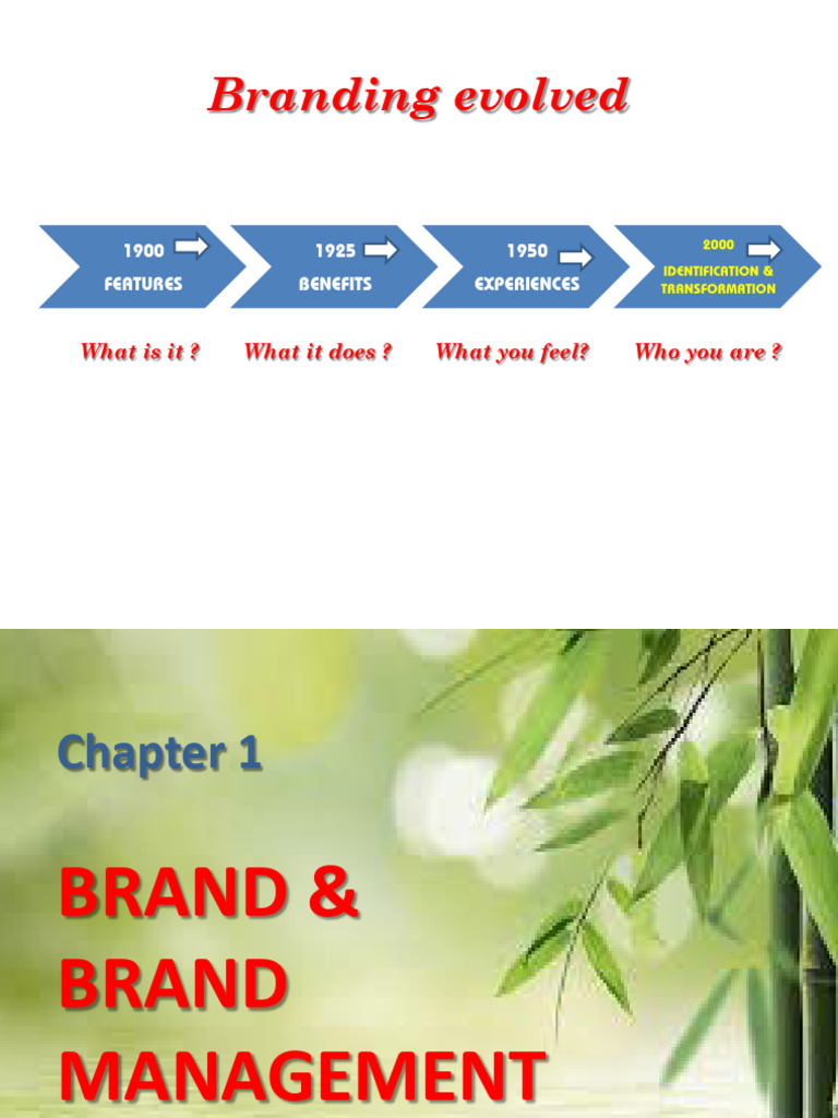 BRAND - Chapter 1 - Introduction To Brand Management Student Version | PDF