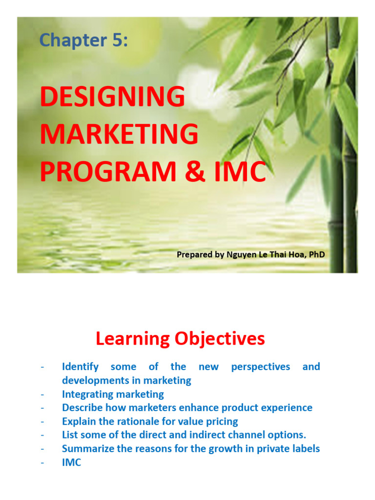 BRAND - Chapter 5 - Designing Marketing Program - IMC (Student Version) | PDF | Marketing | Brand
