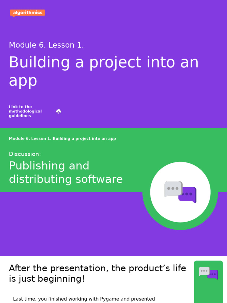 ENG М6 L1. Building a Project Into an App | PDF | Computer File | Software
