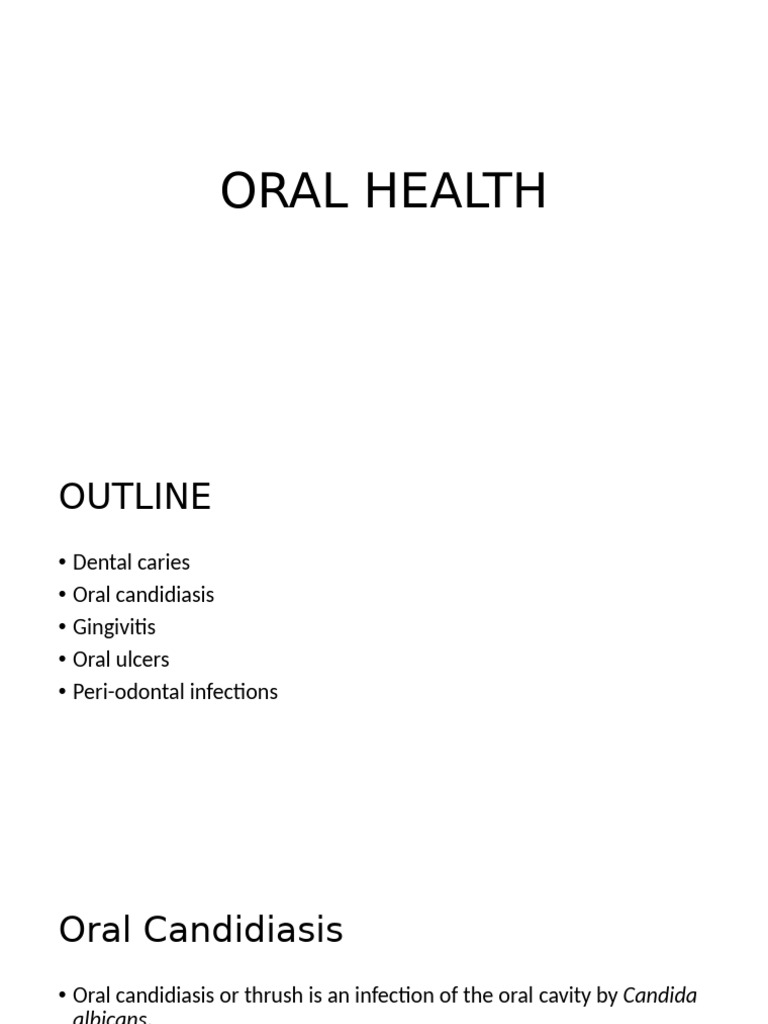 Oral Health | PDF | Periodontology | Candidiasis