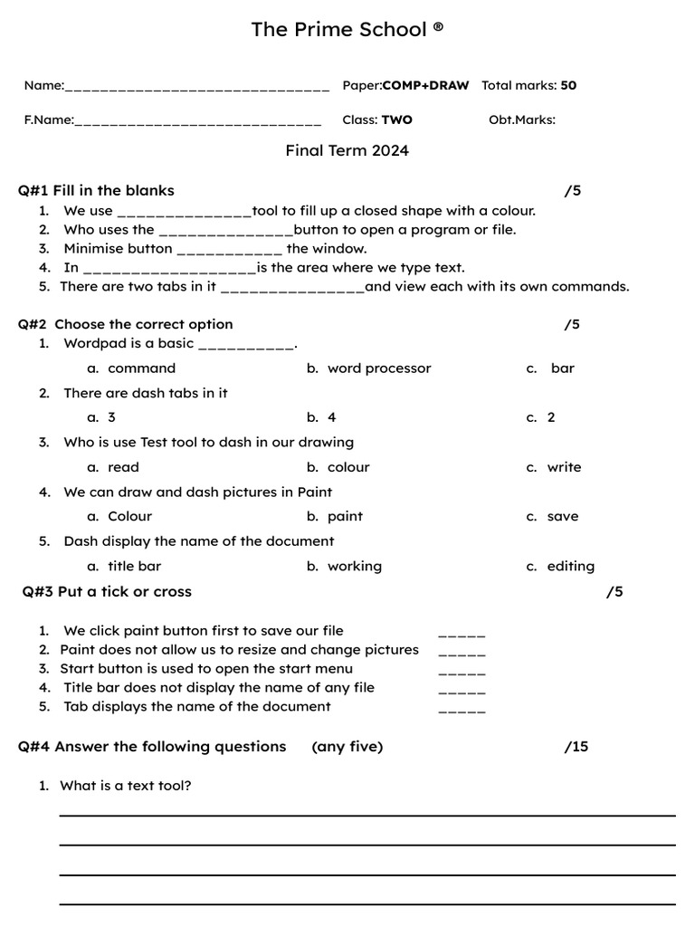 Class 2 Comp +drawing + | PDF | Software | System Software