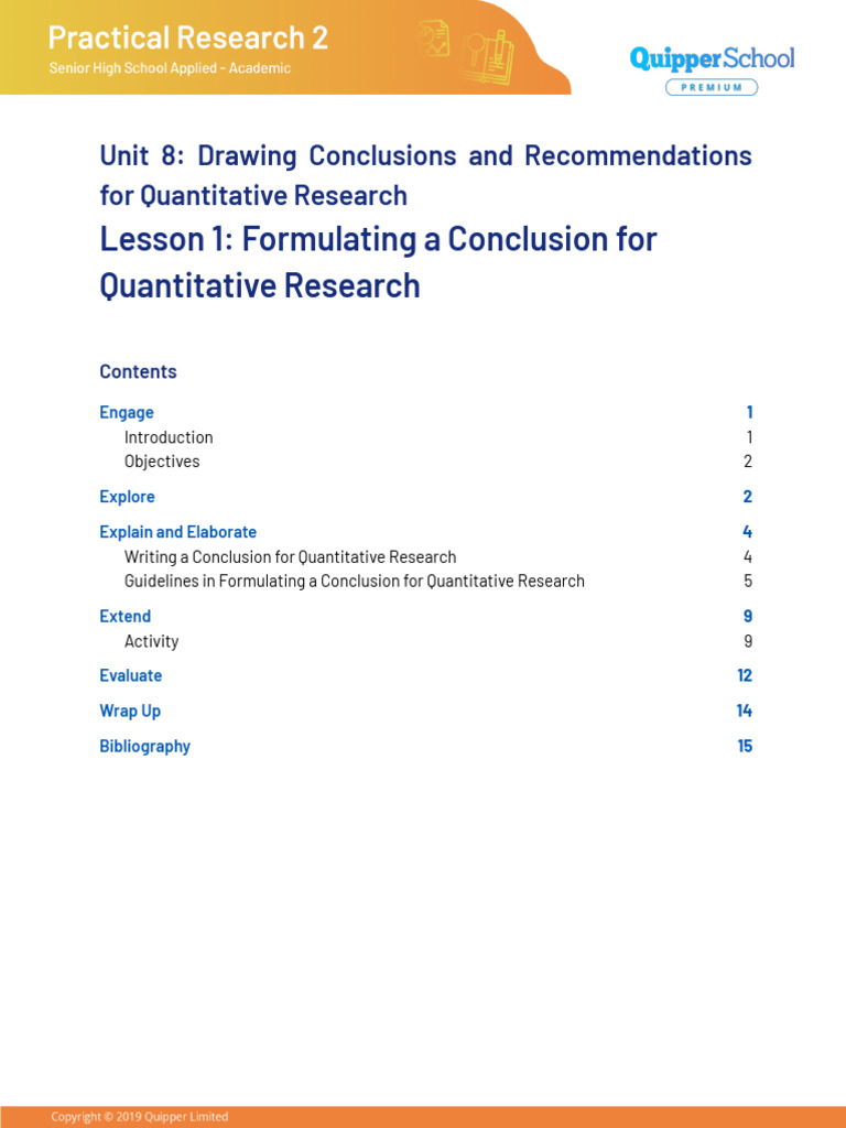 FINAL SG - PR 2 11 - 12 - UNIT 8 - LESSON 1 - Formulating Conclusion ...
