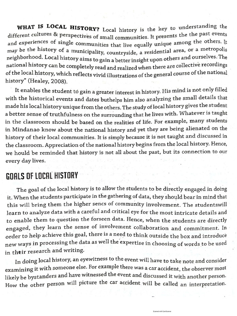 Local History Study Notes 2 | PDF