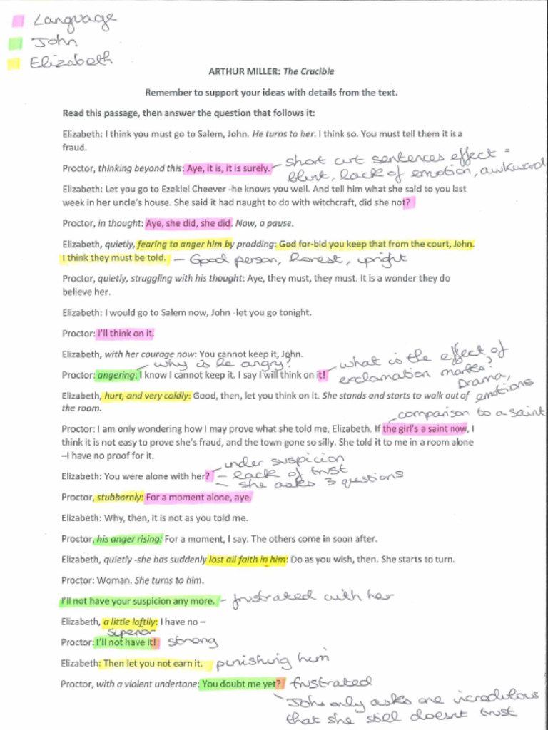 Crucible Extract Analysis | PDF