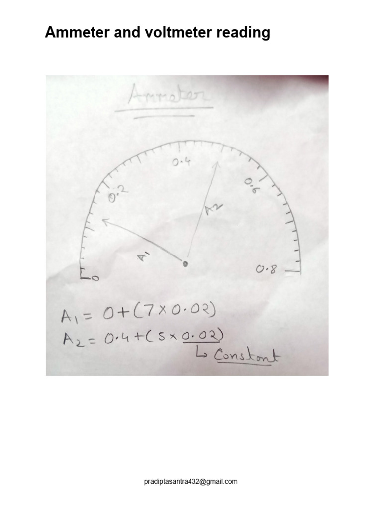 Ammeter and Voltmeter Reading | PDF