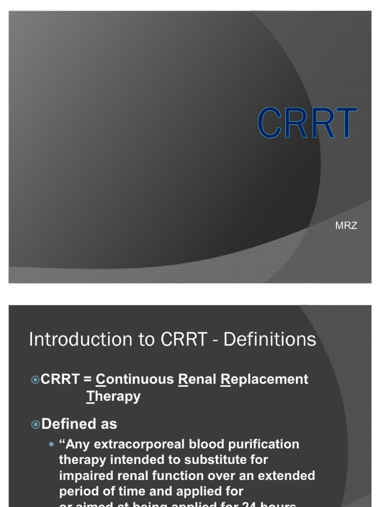 CRRT | PDF
