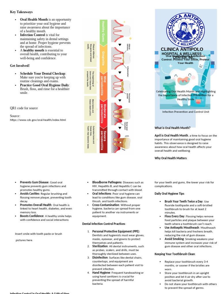 Oral Health Month Brochure February 2025 | PDF | Oral Hygiene | Toothbrush