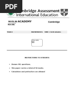 Year 8 Algebra Exam Workbook | PDF | Mathematics | Algebra