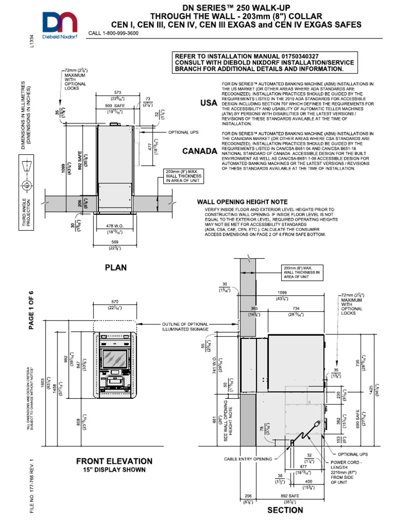 DN Series 250 CEN 8in 177 766R01 | PDF | Automated Teller Machine ...