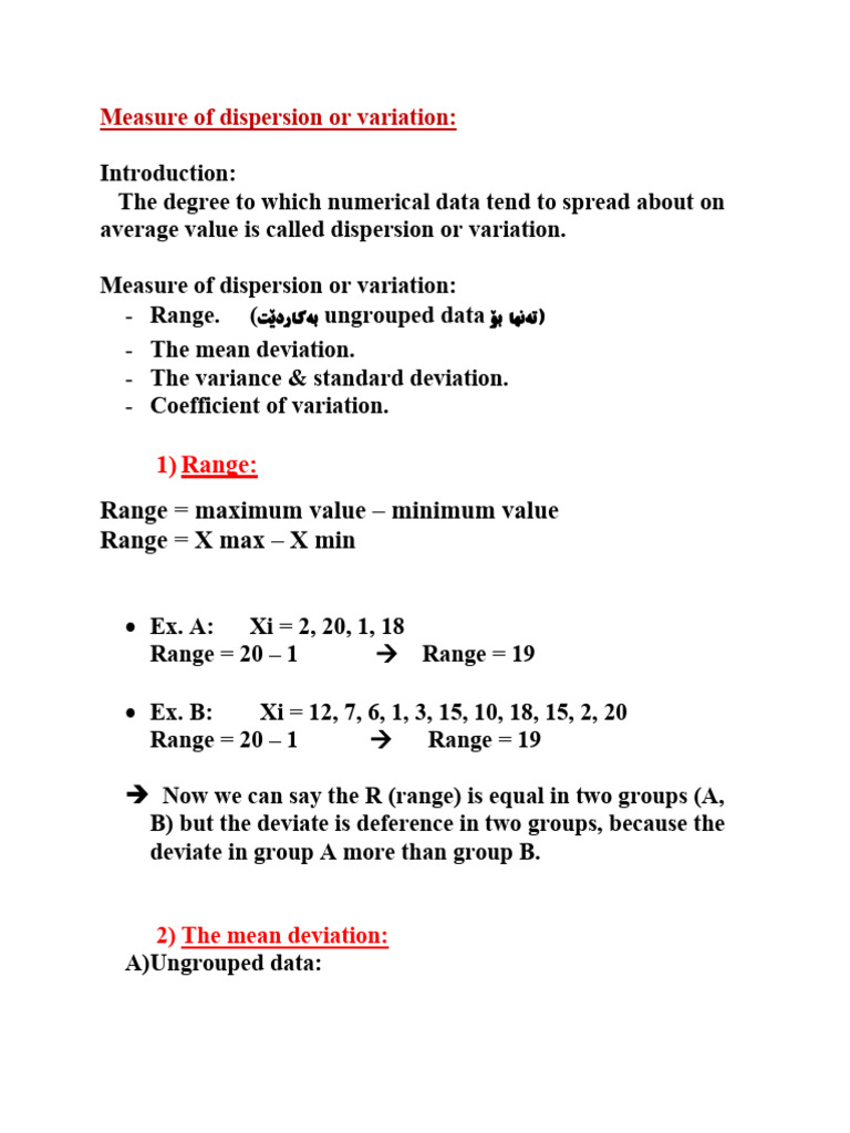 St4 | PDF | Standard Deviation | Variance
