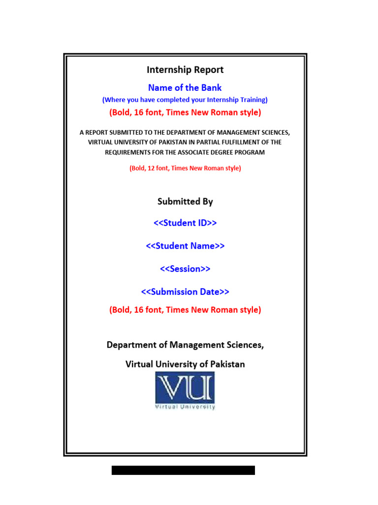 Internship Report Format-ADP | PDF | Knowledge | Skill