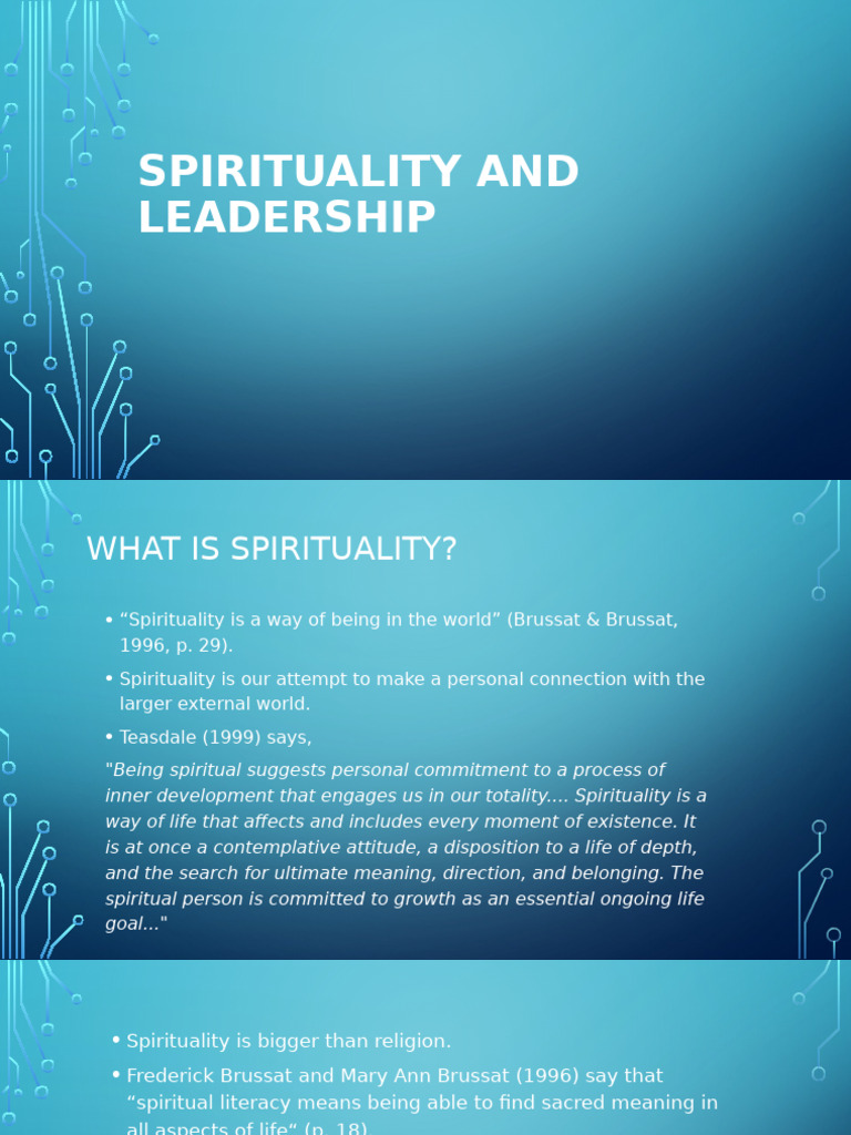 Spiritual Leadership | PDF | Spirituality | Leadership