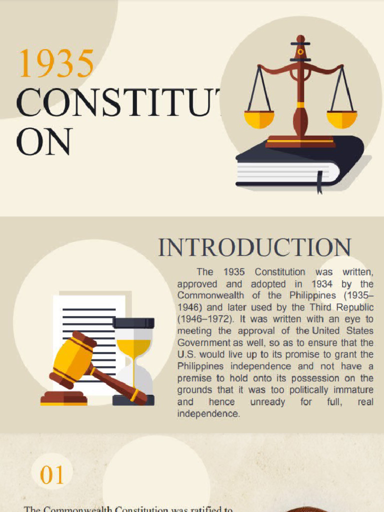 1935 Philippine Constitution | PDF