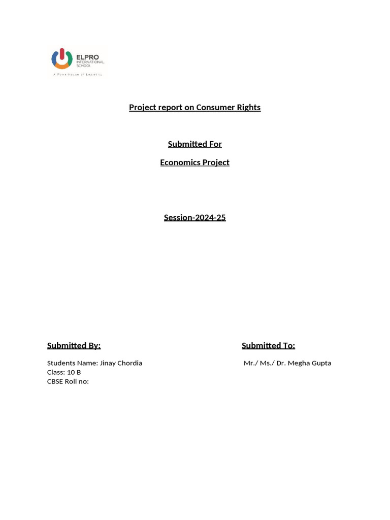 EIS - Project Cover Page - 2024-25 | PDF