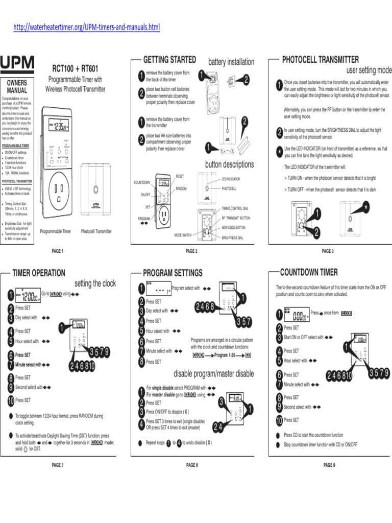 Programmable Timer User Manual | PDF | Radio | Electromagnetic Interference