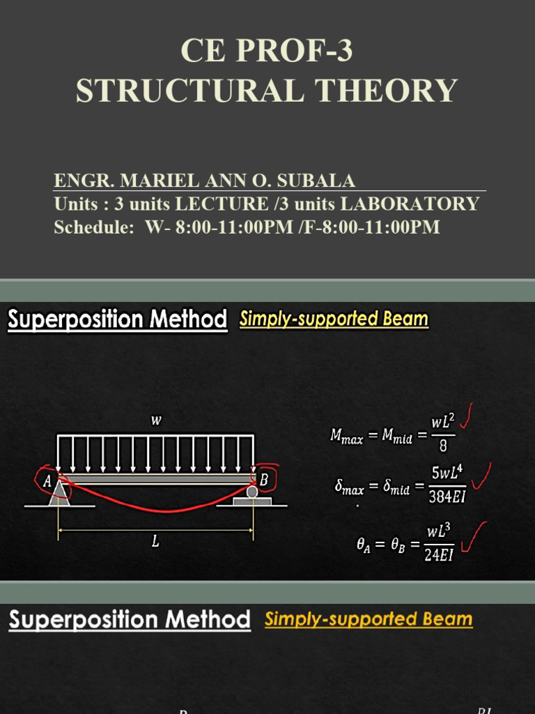 CE PROF-3 Structural Theory Course Guide | PDF
