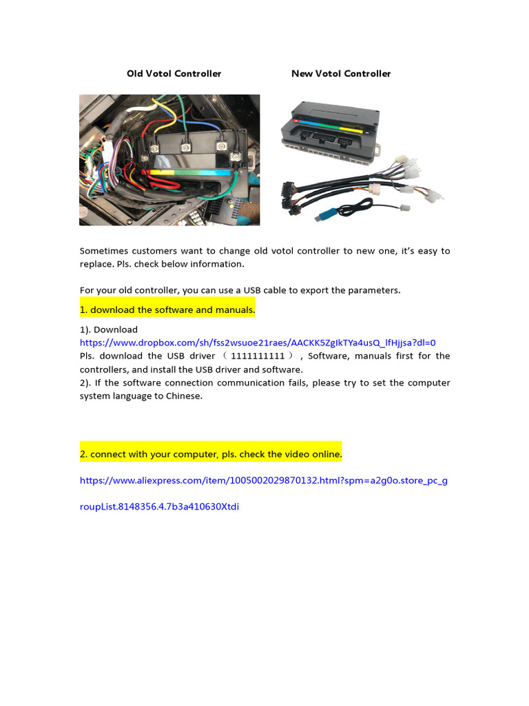 Votol Controller Upgrade Guide | PDF
