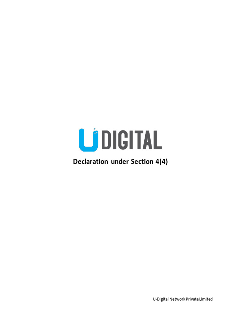 2497 - Declaration Under Section 4 | PDF | Television Network | Television