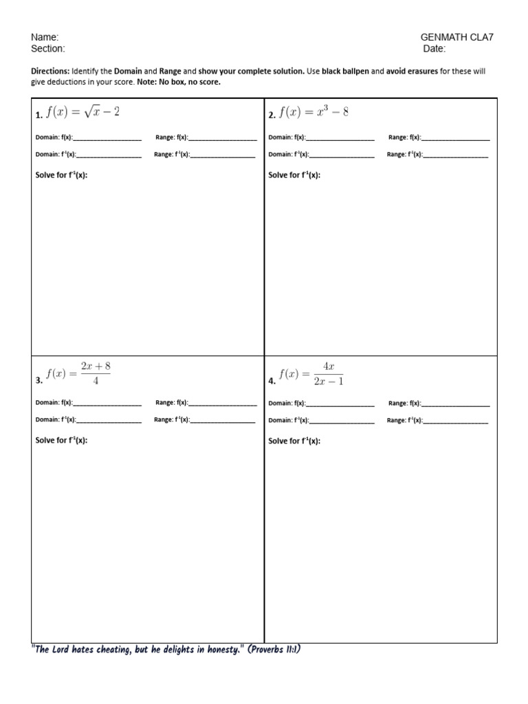 GENMATH CLA7 PRINTABLE PAGE | PDF