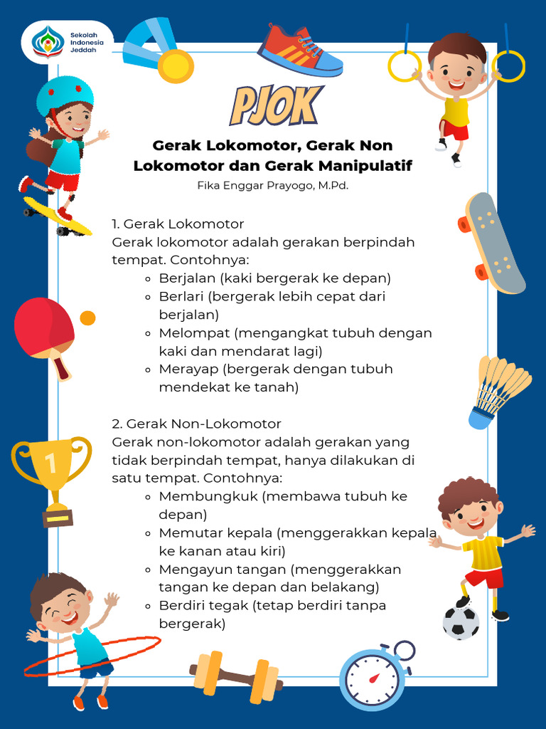Perbedaan Gerak Lokomotor dan Nonlokomotor | PDF