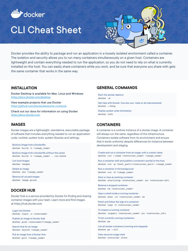 Docker Cheatsheet | PDF | Computer Science | Operating System Technology