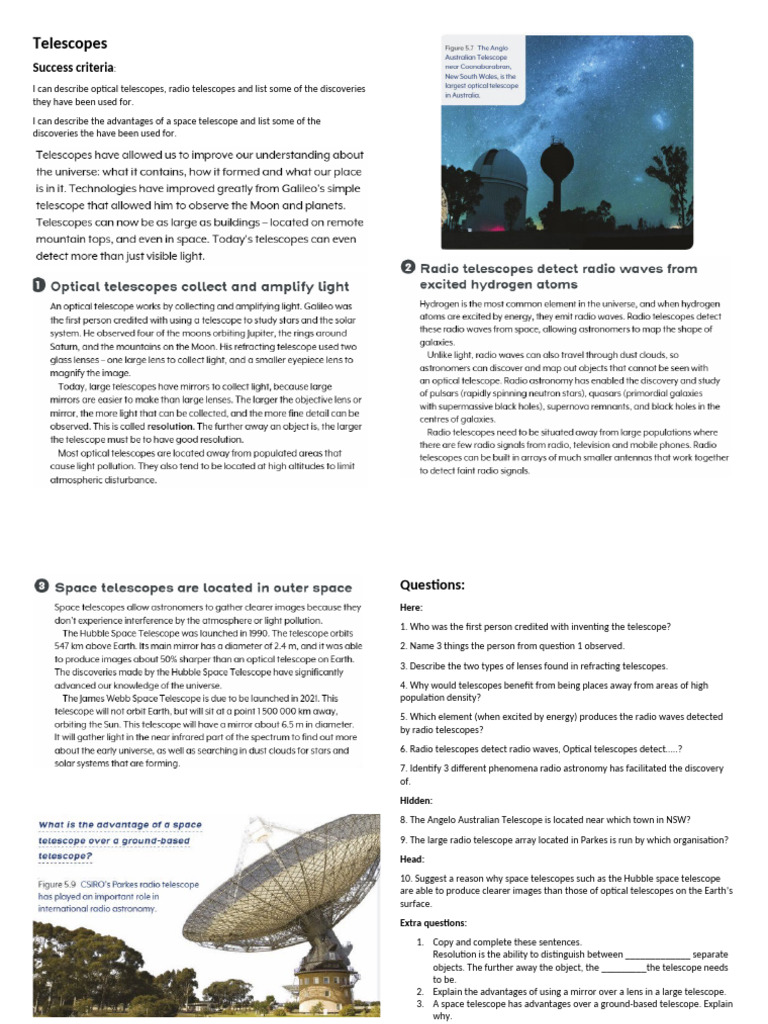 Telescopes here hidden head-1 | PDF
