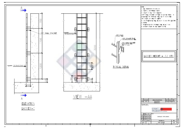 FRP Ladder Detail DRG - 02 | PDF