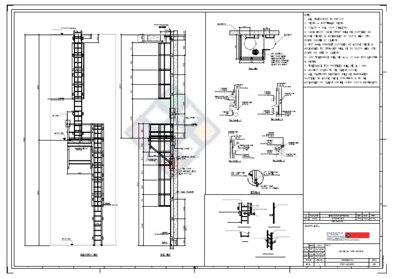 FRP LADDER DETAIL DRG- 01 | PDF