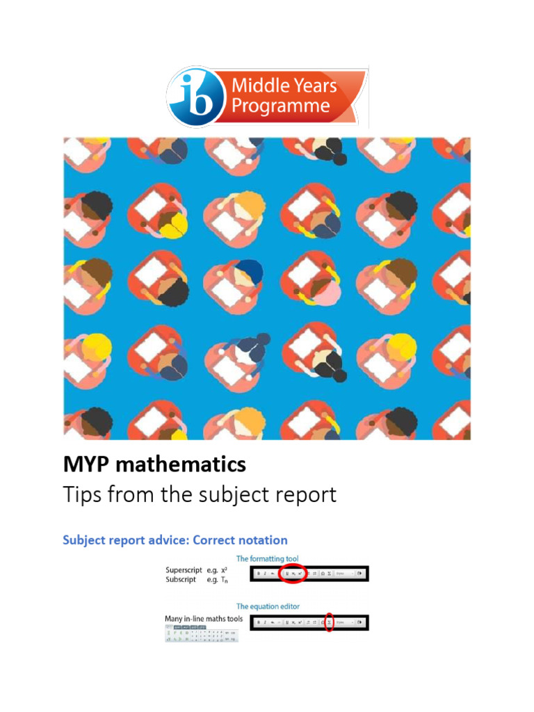 MYP - Mathematics - Tips From The Subject Report 1 - July 18, 2024 ...