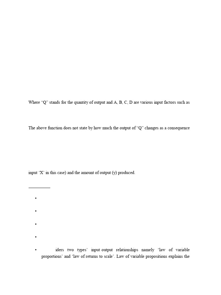 Mefa Unit II | PDF | Production Function | Long Run And Short Run