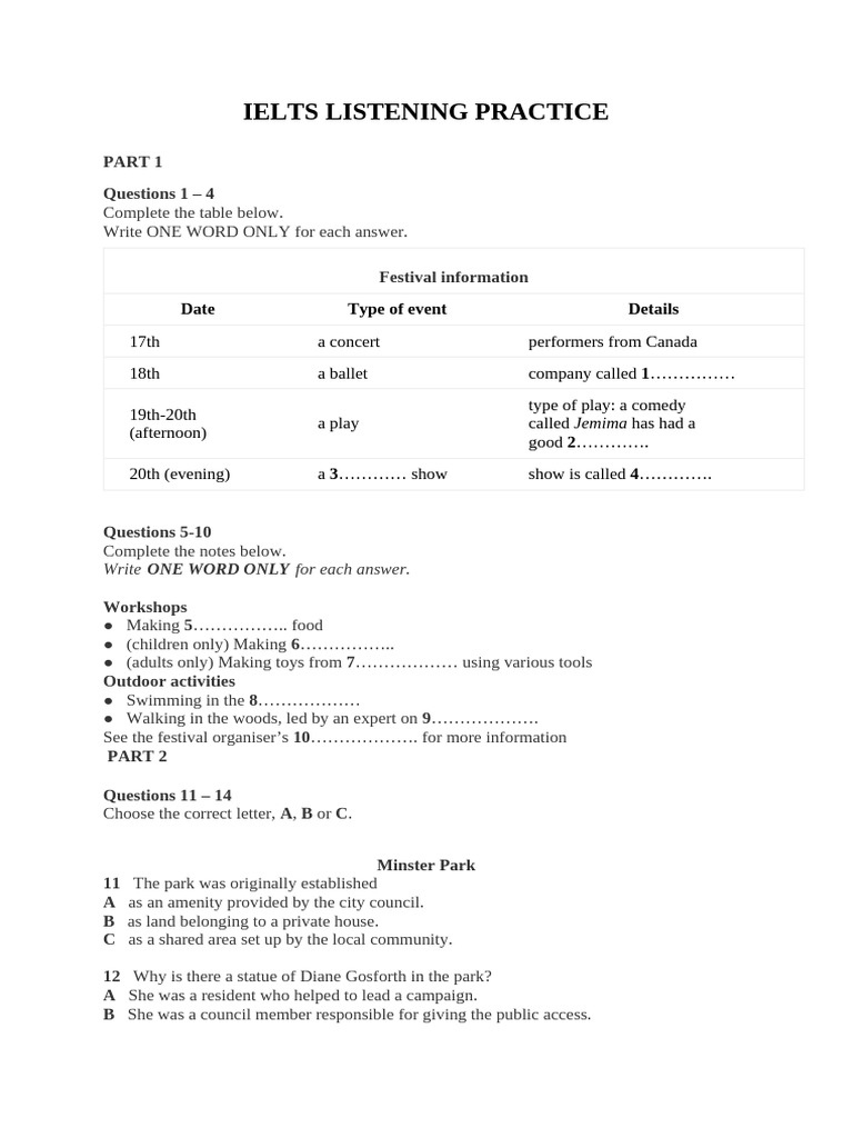 IELTS LISTENING PRACTICE_2.6 | PDF | Charles Dickens